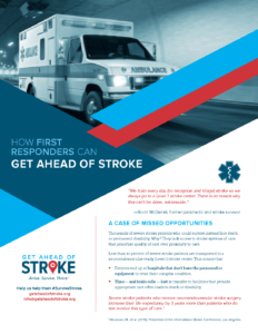 First Responders Fact Sheet – Get Ahead of Stroke
