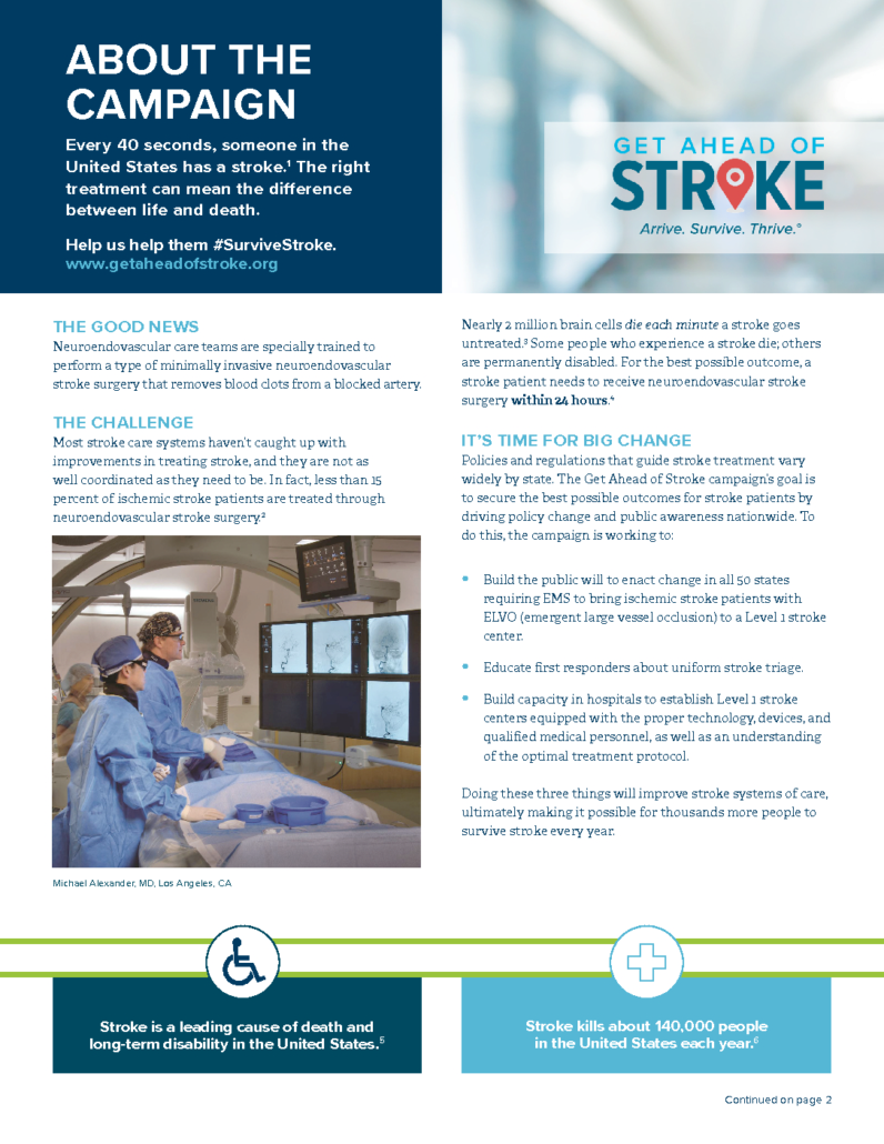 Campaign Backgrounder – Get Ahead of Stroke