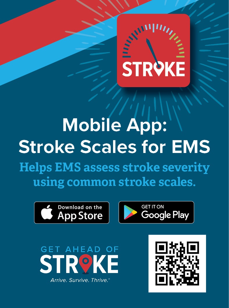 Stroke Scales Mobile App Postcard - Get Ahead of Stroke
